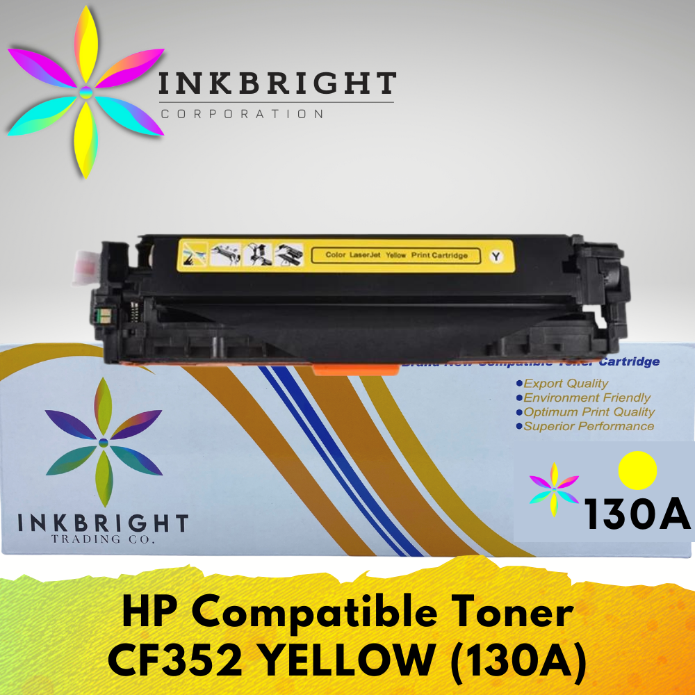 InkBright CF352A Yellow Toner Cartridge (130A) – Ink Bright Trading
