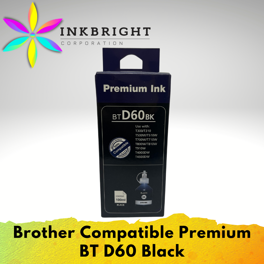 InkBright BTD60 Ink Brother Compatible Black – Ink Bright Trading
