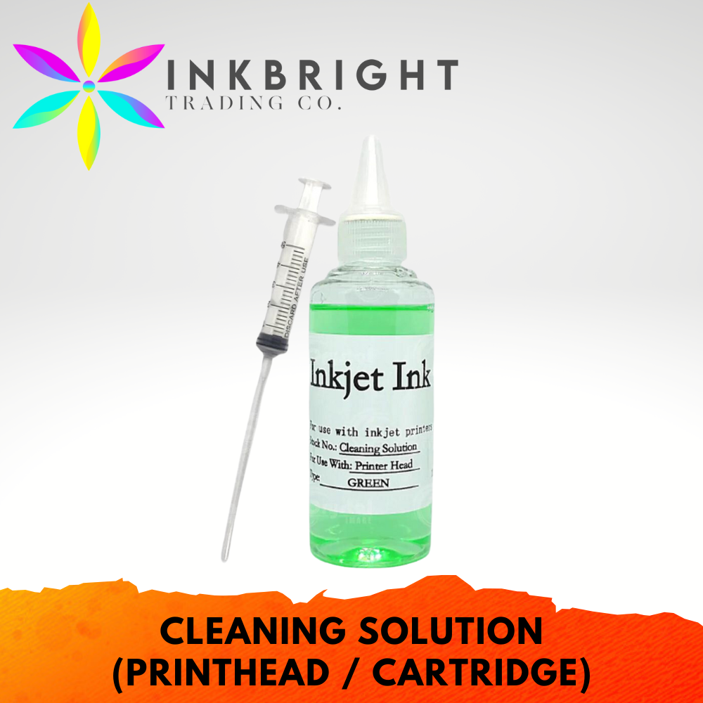 InkBright Cleaning Solution for Inkjet Printer 100ML ( FREE SYRINGE ...